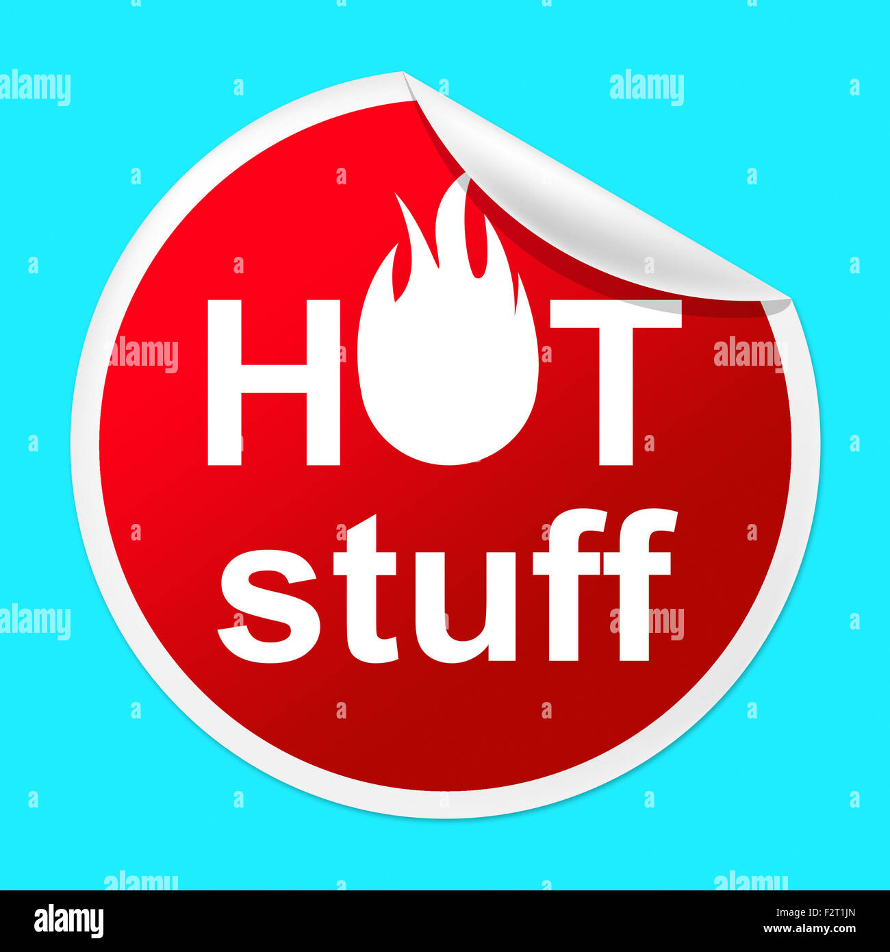 Hot Stuff Sticker Meaning Best Seller And Unbeaten Stock Photo - Alamy