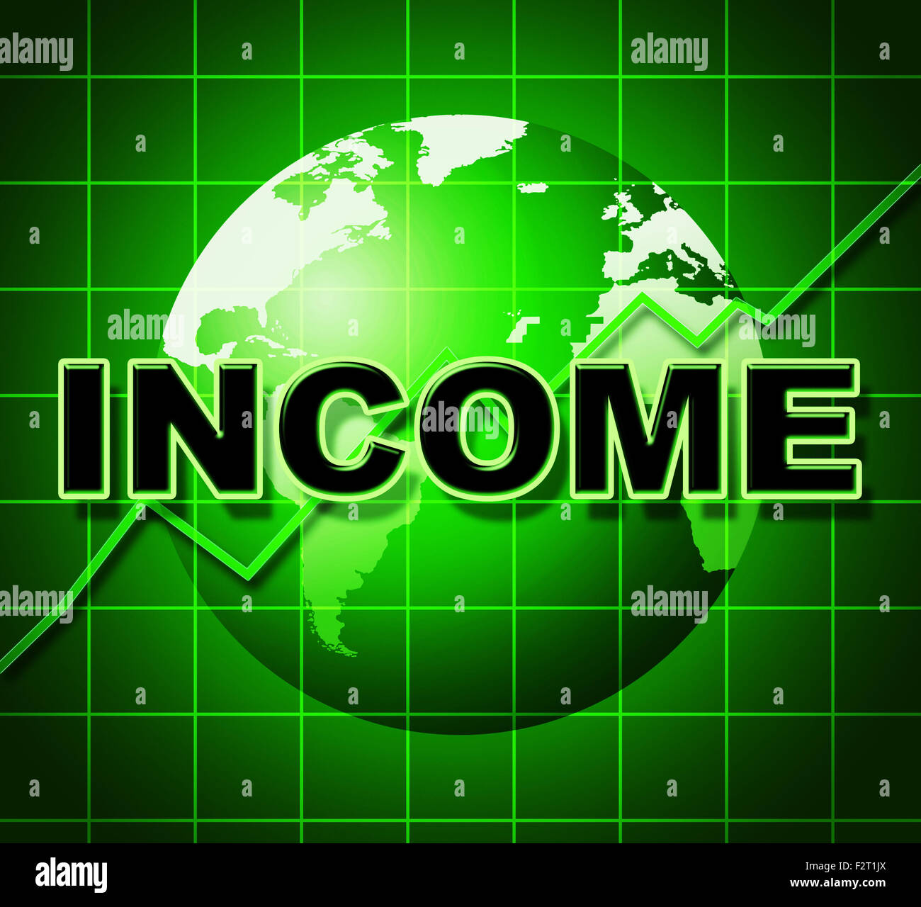 Income Graph Representing Salaries Wage And Statistical Stock Photo - Alamy
