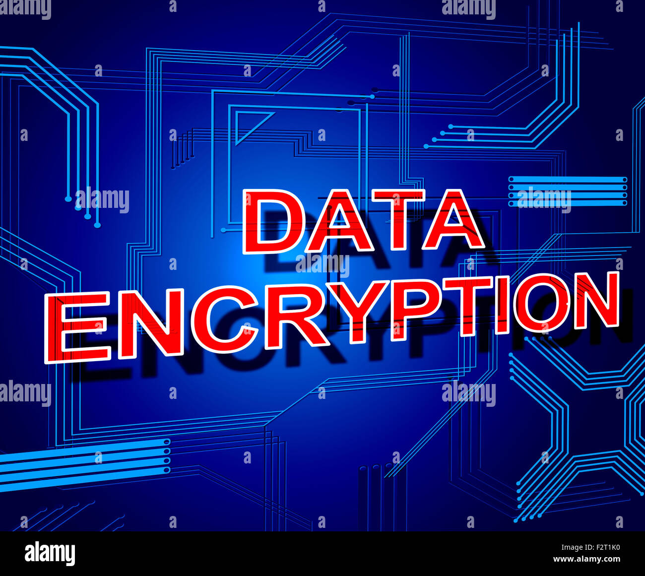 Data Encryption Sign Showing Facts Web And Processor Stock Photo - Alamy
