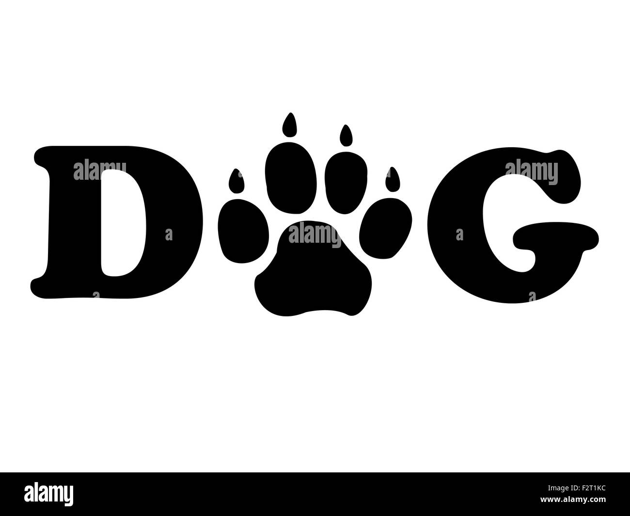 Dogs Paw Meaning Purebred Doggie And Pet Stock Photo - Alamy
