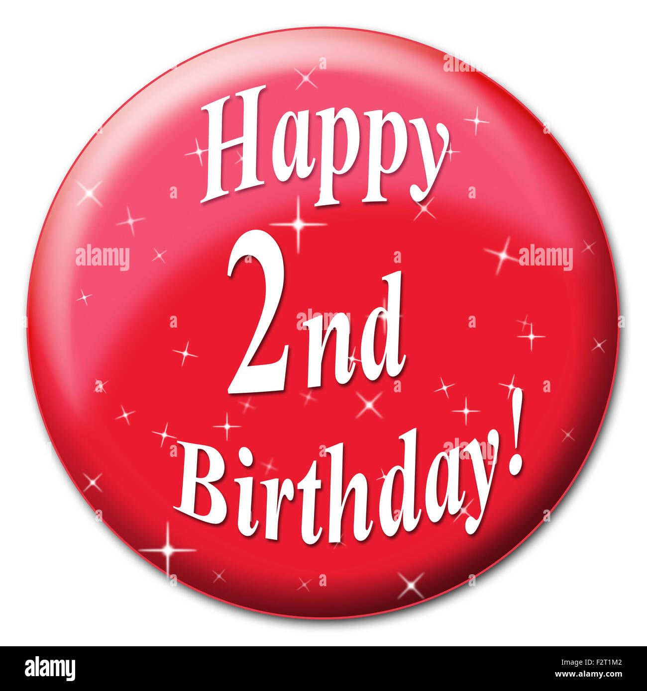 Happy Second Birthday Showing Celebrating Happiness And Greeting Stock ...