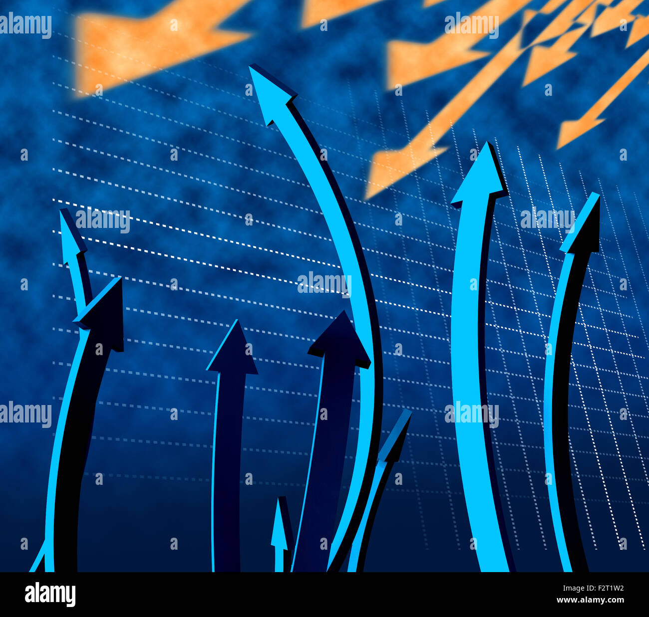 Upward pointing arrows hi-res stock photography and images - Alamy