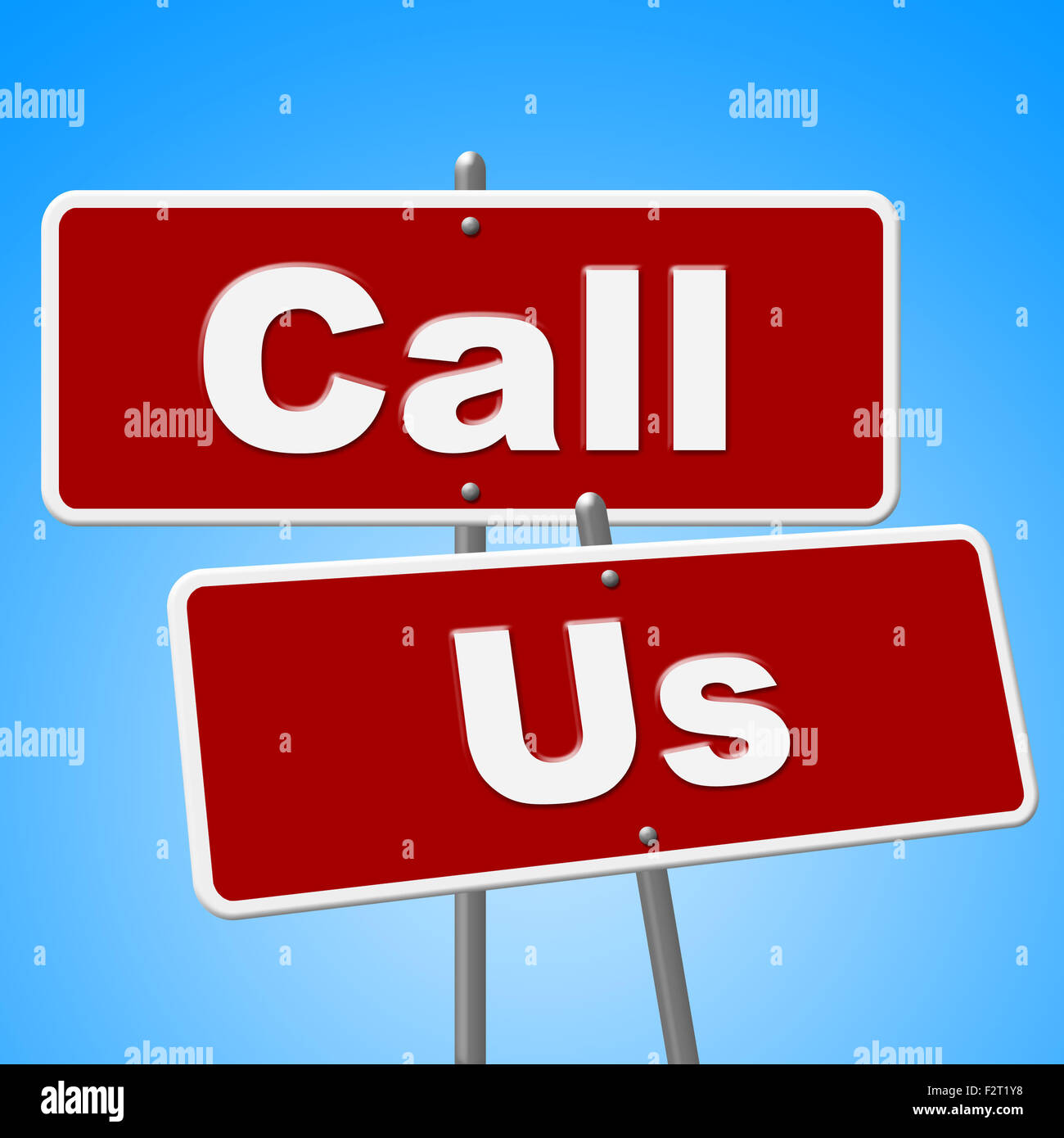 Call Us Signs Representing Talk Telephone And Communicating Stock Photo ...