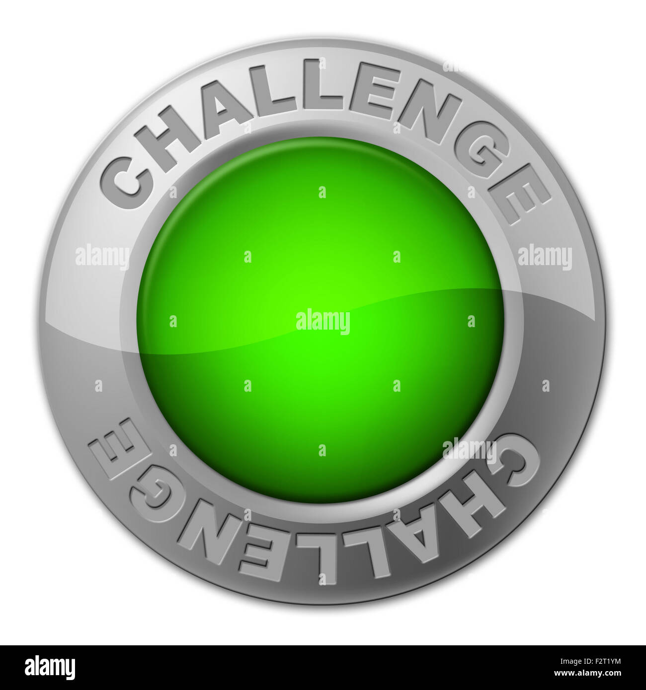 Challenge Button Representing Overcome Obstacles And Challenges Stock ...