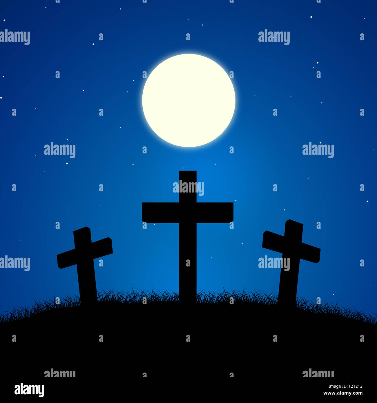Night nighttime cemetery gravestone tombstone hi-res stock photography ...