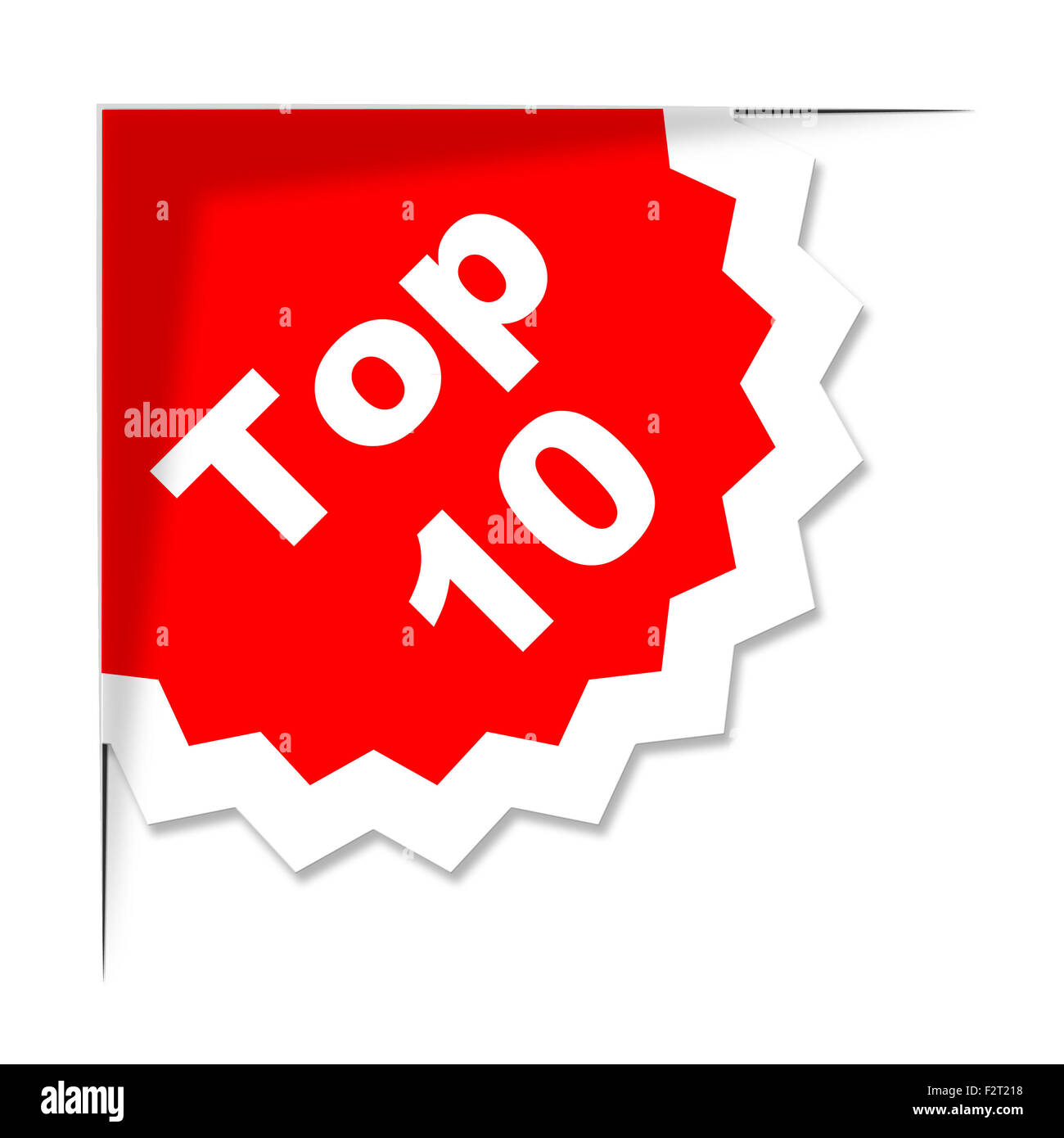 Top Ten Sticker Showing Best Finest And Rated Stock Photo - Alamy