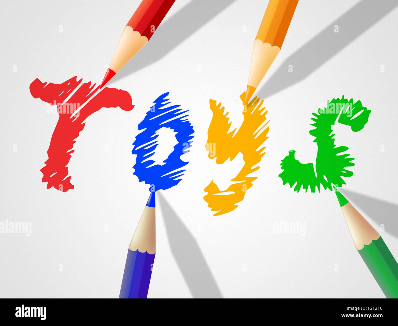 Kids Toys Showing Buying Buy And Drawing Stock Photo - Alamy