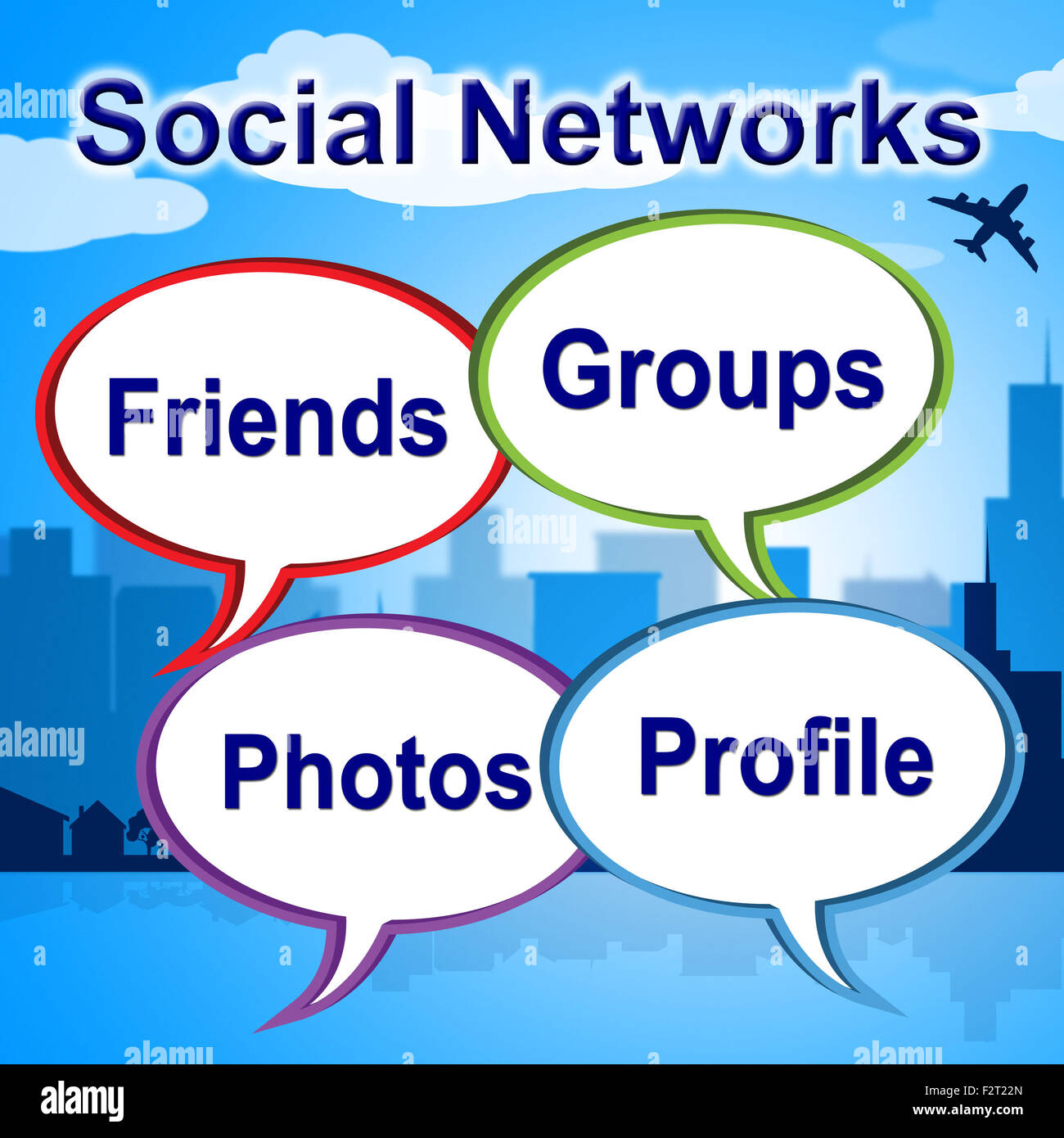 Social Networks Words Representing Web Posts And Online Stock Photo - Alamy