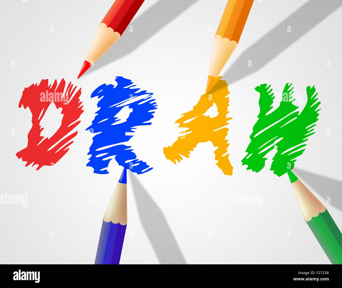 Kids Draw Meaning Graphics Toddlers And Youngsters Stock Photo - Alamy