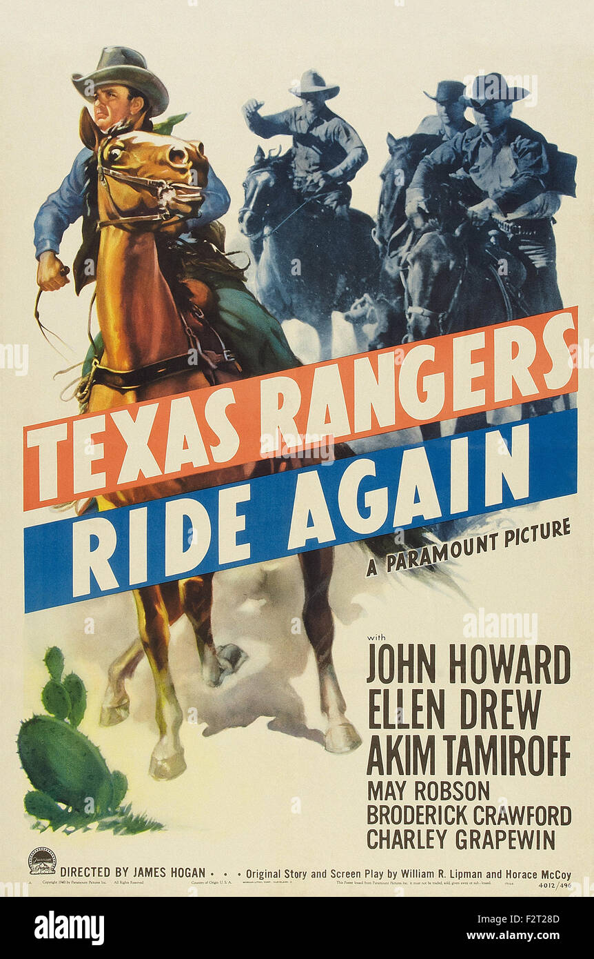 Texas Rangers Ride Again - Movie Poster Stock Photo - Alamy