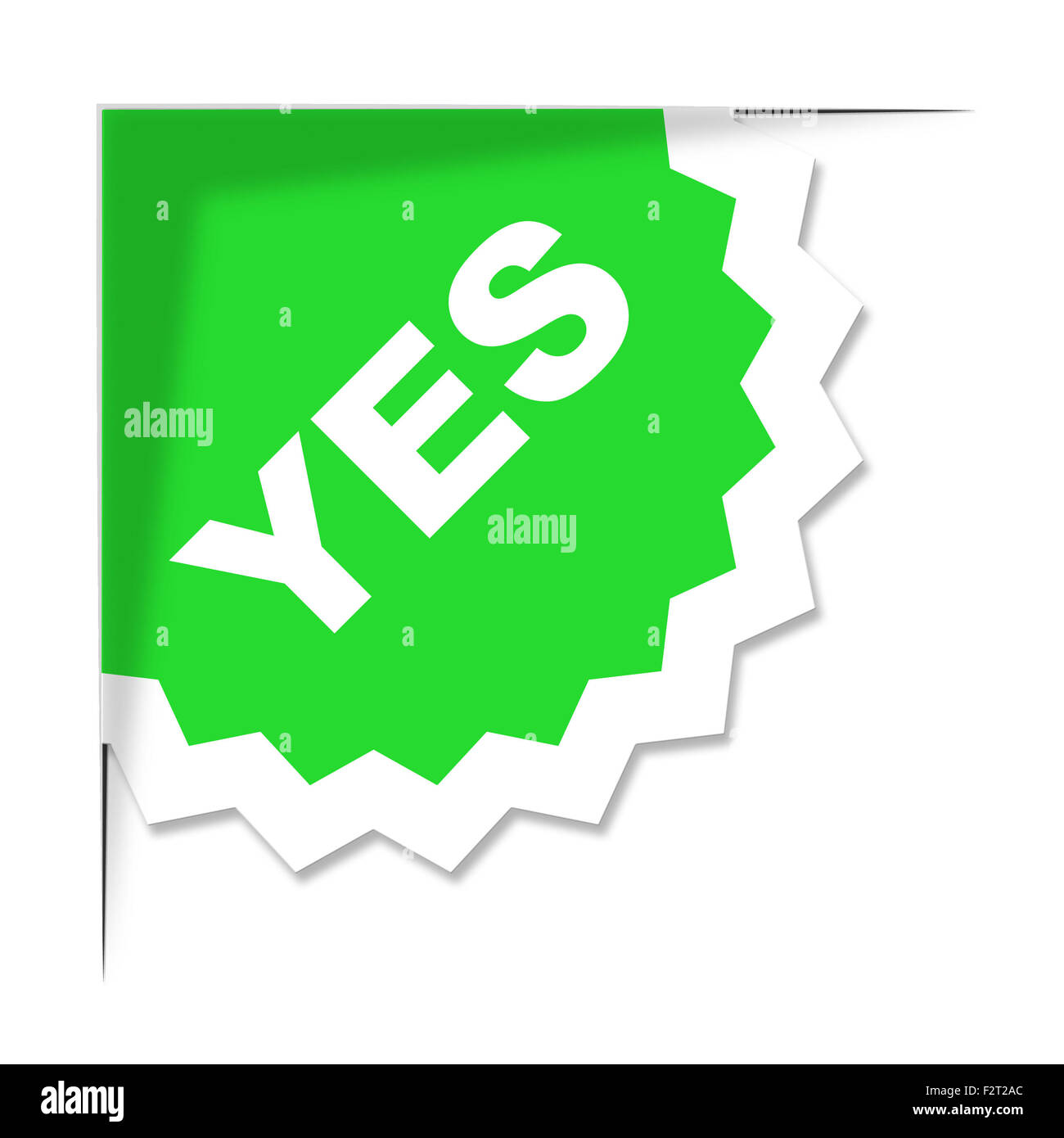 Yes Label Showing All Right And Okay Stock Photo - Alamy