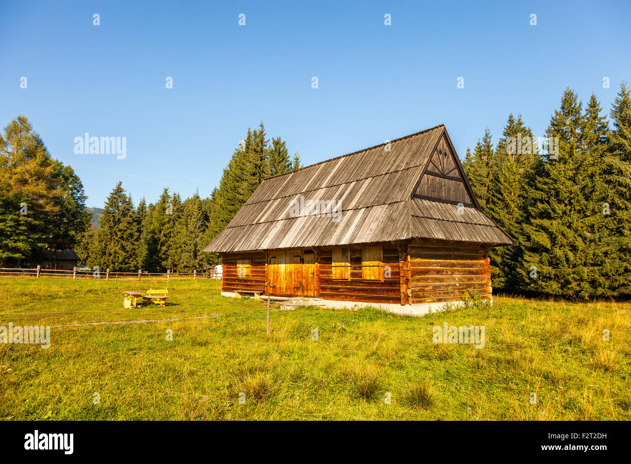 Traditional wooden hut in Tatra mountains, Poland Stock Photo - Alamy