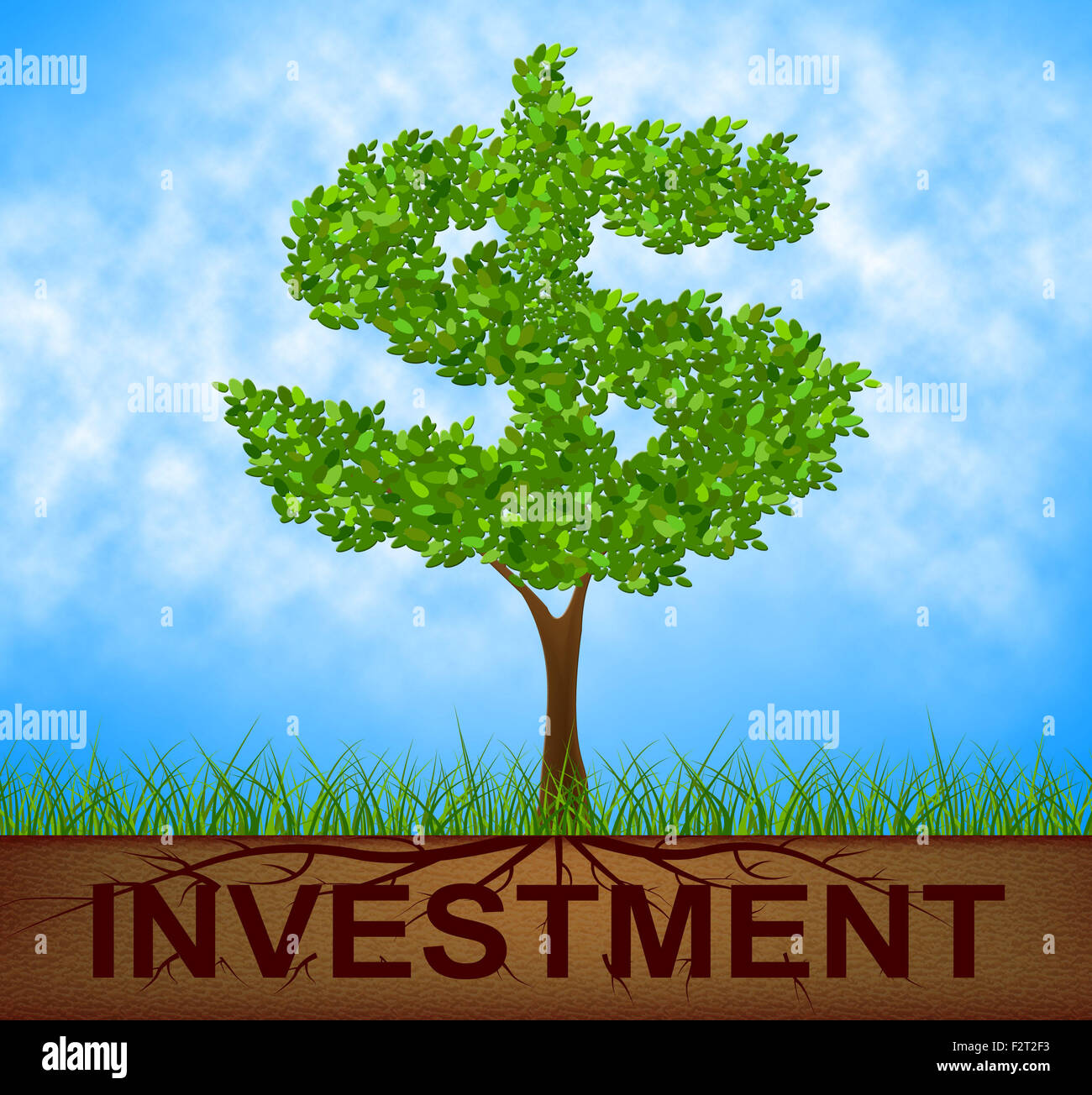 Investment Tree Showing Growth Stock And Opportunity Stock Photo - Alamy