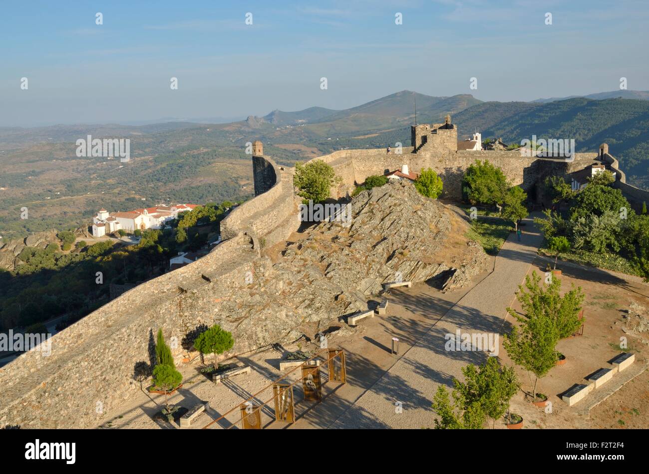 Castle in Marvao, Portugal. The castle is located in a Natural Park ...