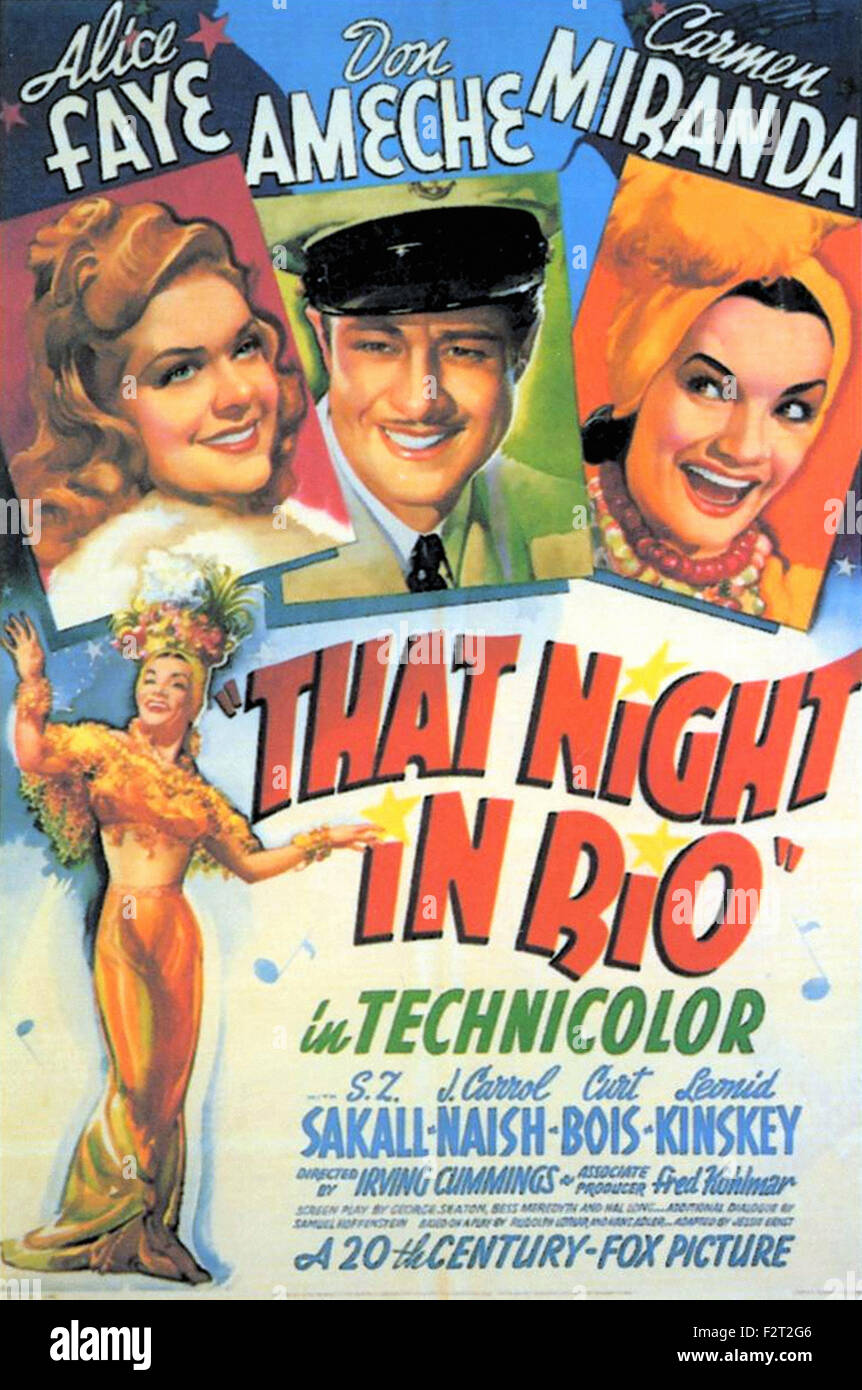 That Night in Rio - Movie Poster Stock Photo - Alamy