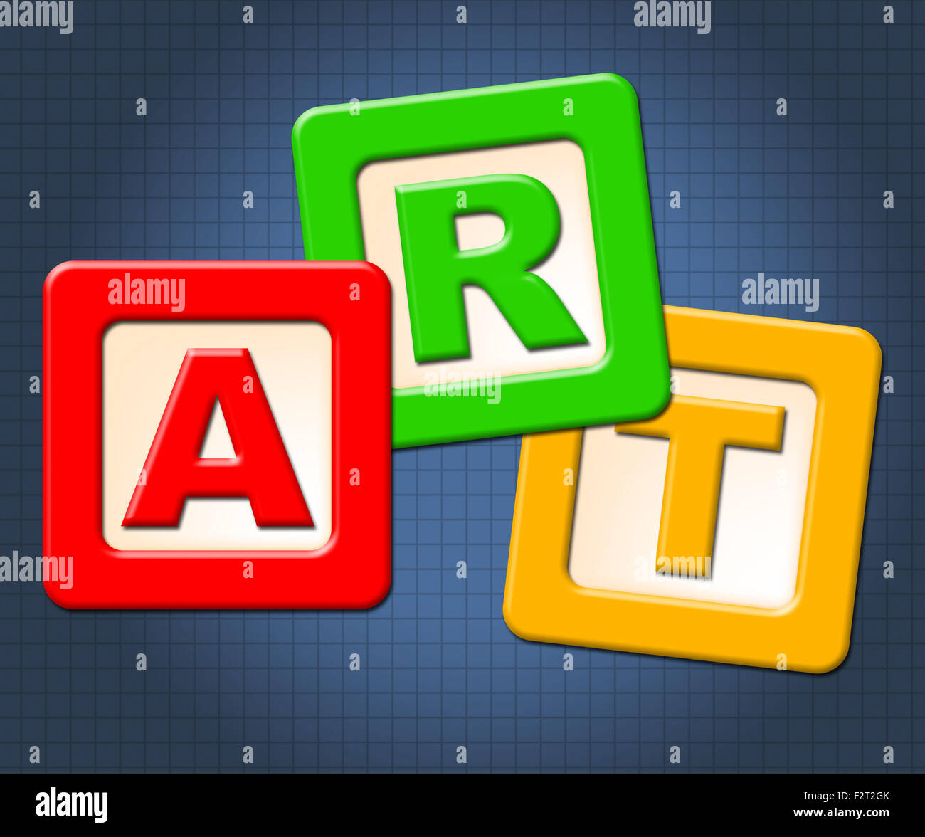 Art Kids Blocks Meaning Drawing Artistic And Draw Stock Photo - Alamy