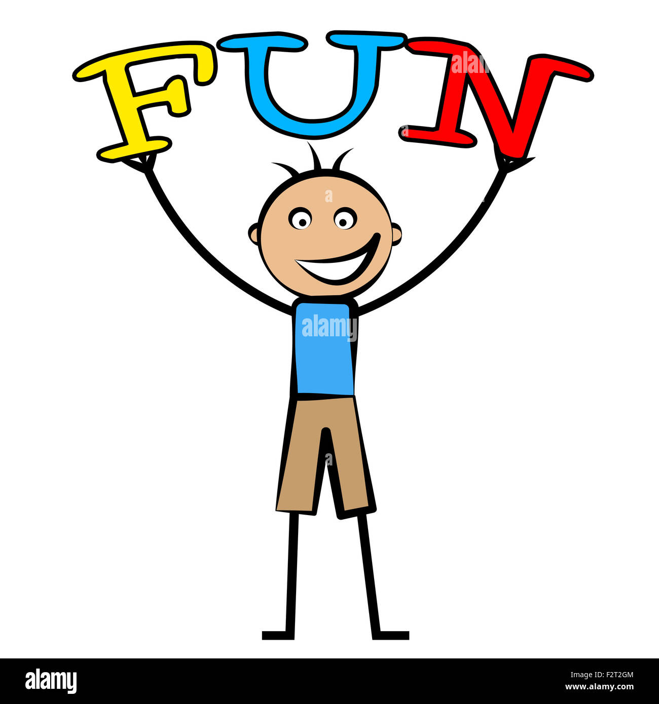 Kids Fun Showing Happiness Youngsters And Cheerful Stock Photo - Alamy