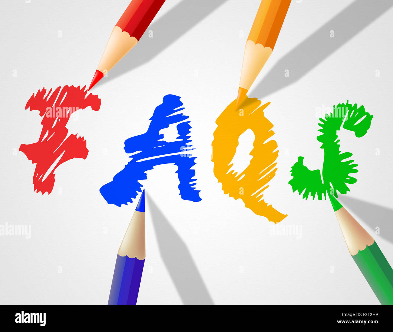 Faqs Word Showing Frequently Asked Questions And Youngsters Stock Photo ...