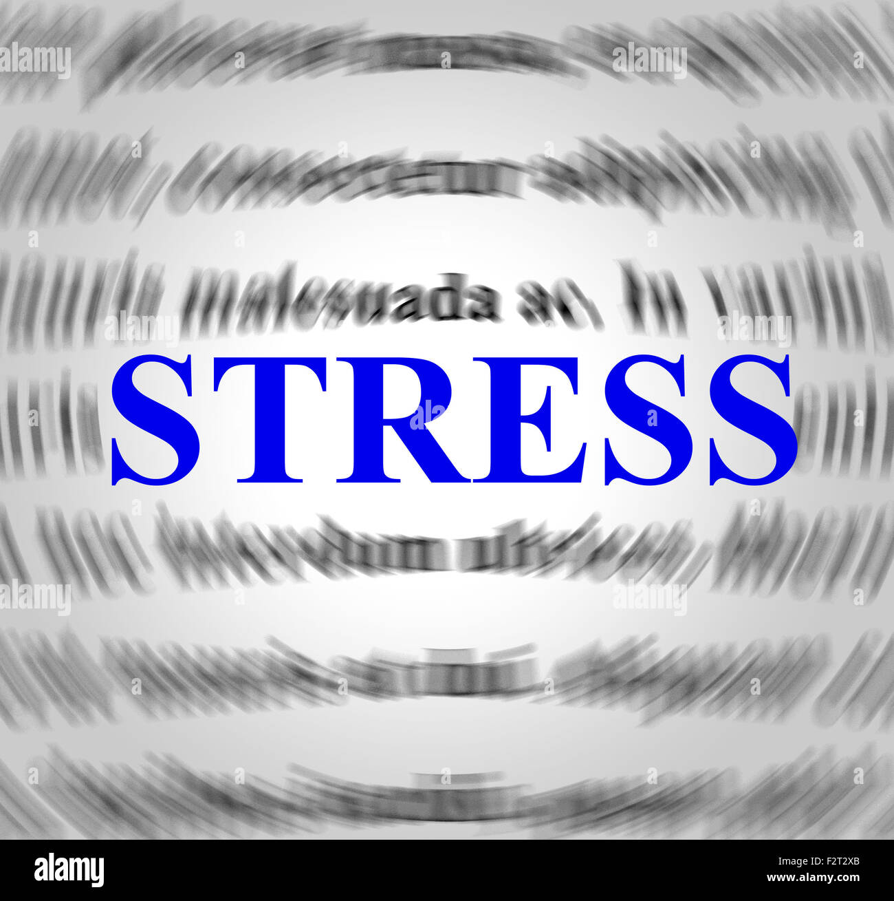 Stress Definition Representing Overworked Stressing And Sense Stock ...