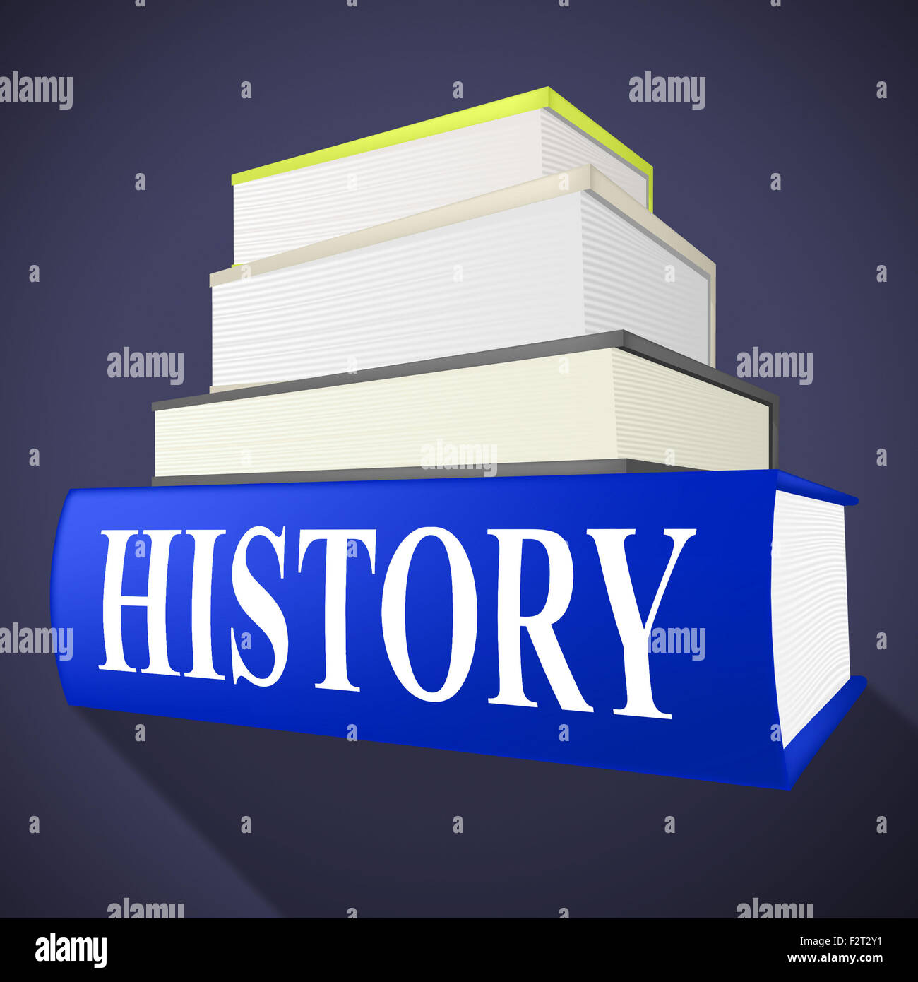 History Books Showing The Past And Textbook Stock Photo - Alamy