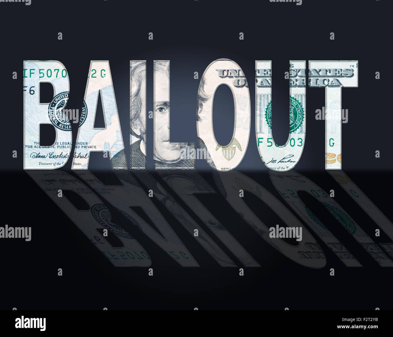 Bailout Dollars Representing Savings Money And Bank Stock Photo - Alamy