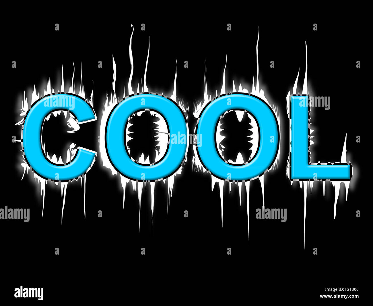 Cool Word Representing Freezing Coldness And Cold Stock Photo - Alamy