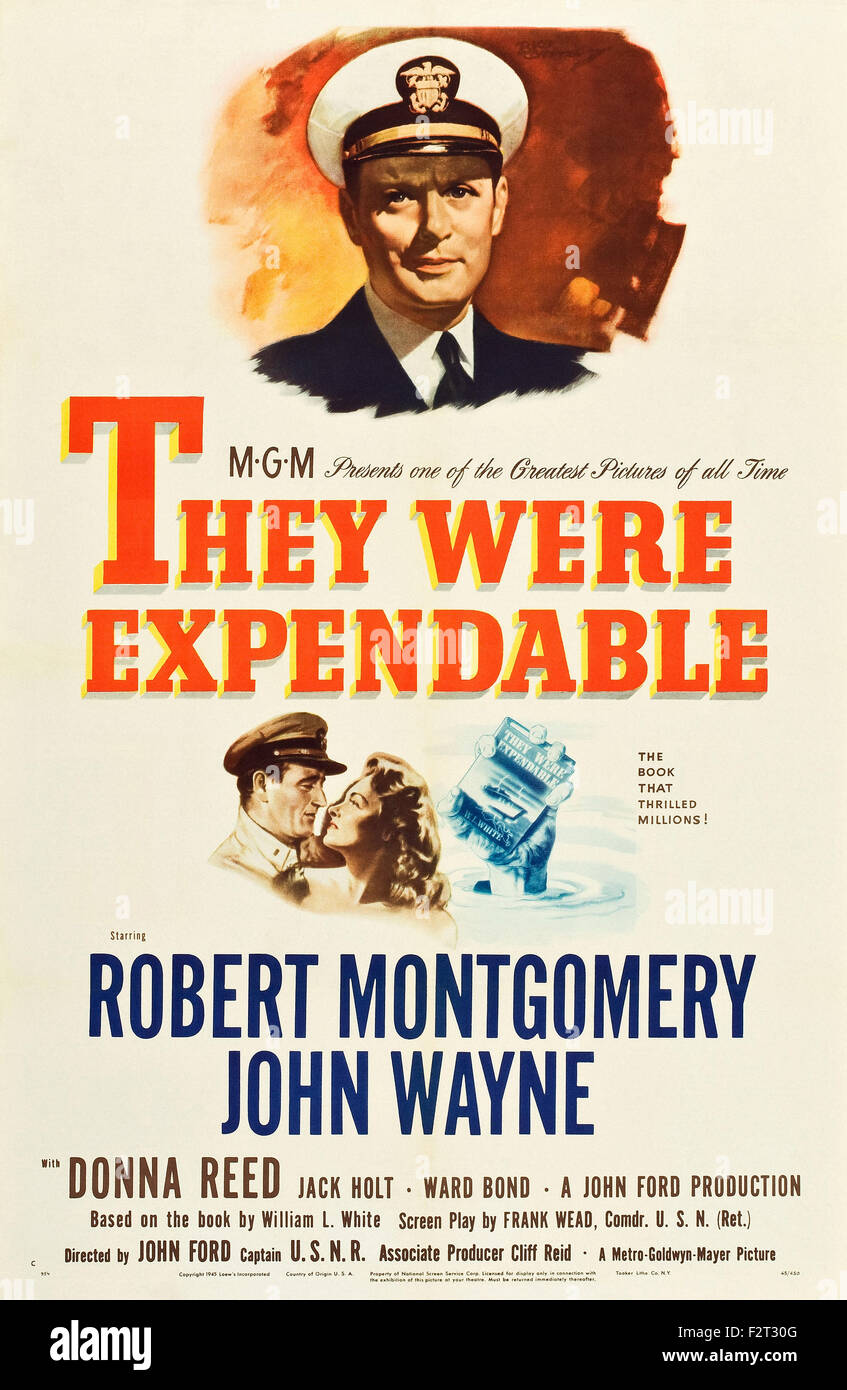 They Were Expendable - Movie Poster Stock Photo - Alamy