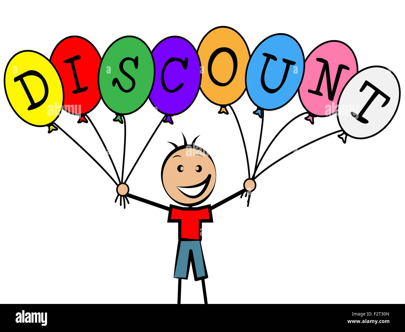 Discount Balloons Indicating Boy Promotional And Male Stock Photo - Alamy