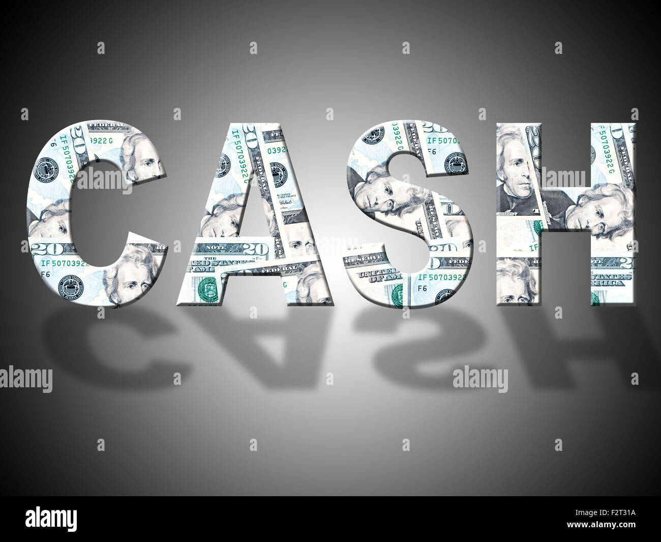 Cash Letters Representing United States And Dollar Stock Photo - Alamy