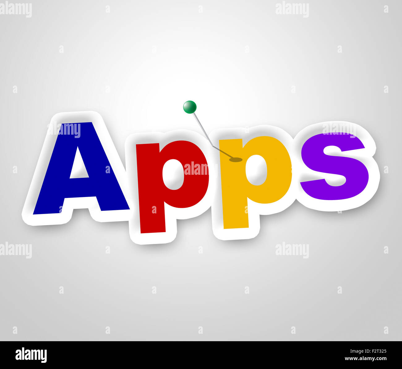 Apps Sign Meaning Application Software And Programming Stock Photo - Alamy
