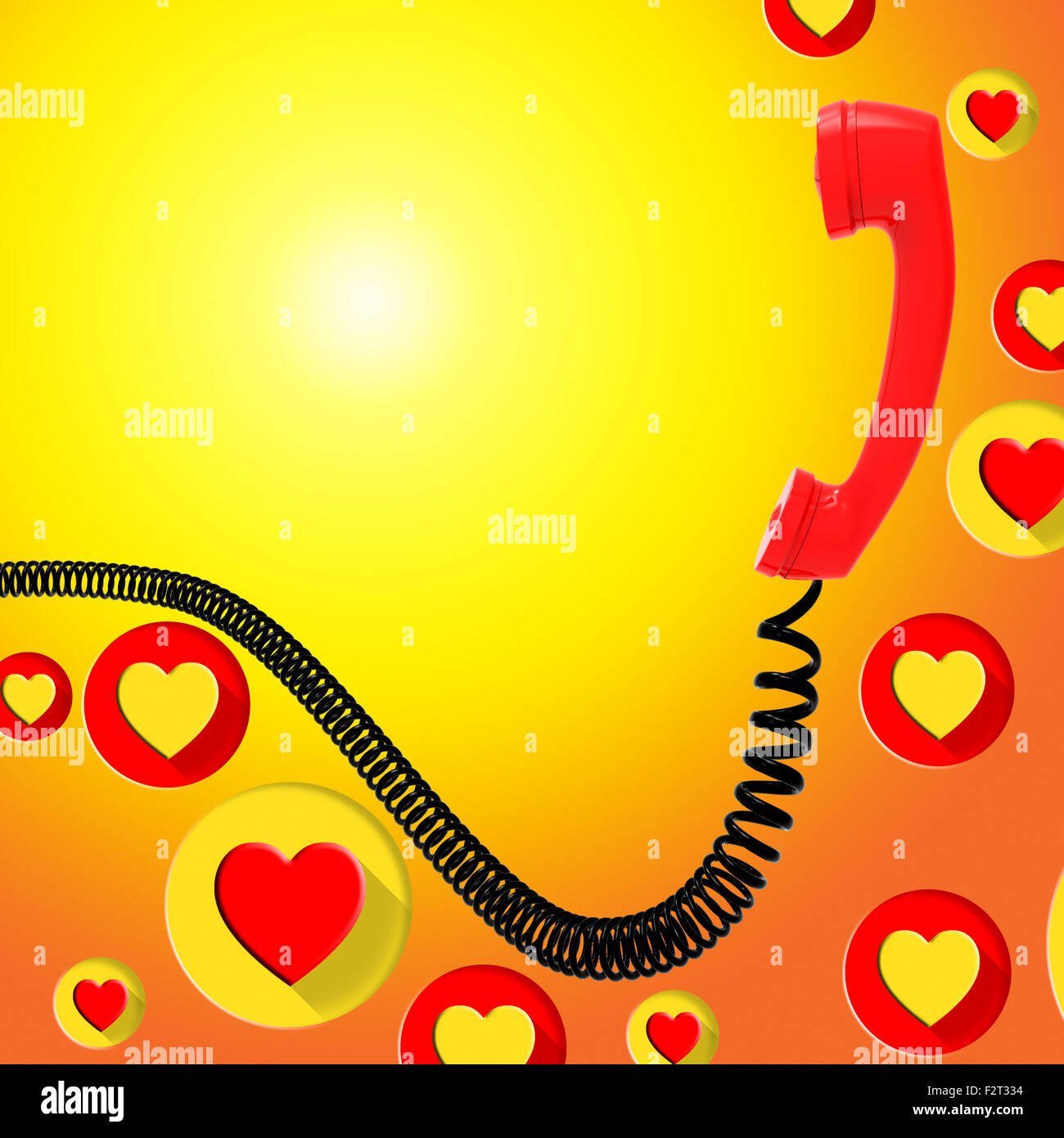 Romantic Call Showing Text Space And Loving Stock Photo - Alamy