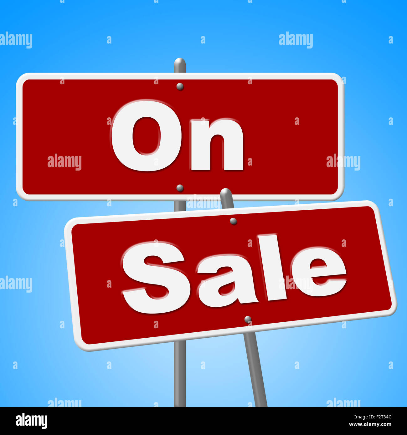On Sale Signs Meaning Savings Reduction And Promotion Stock Photo - Alamy