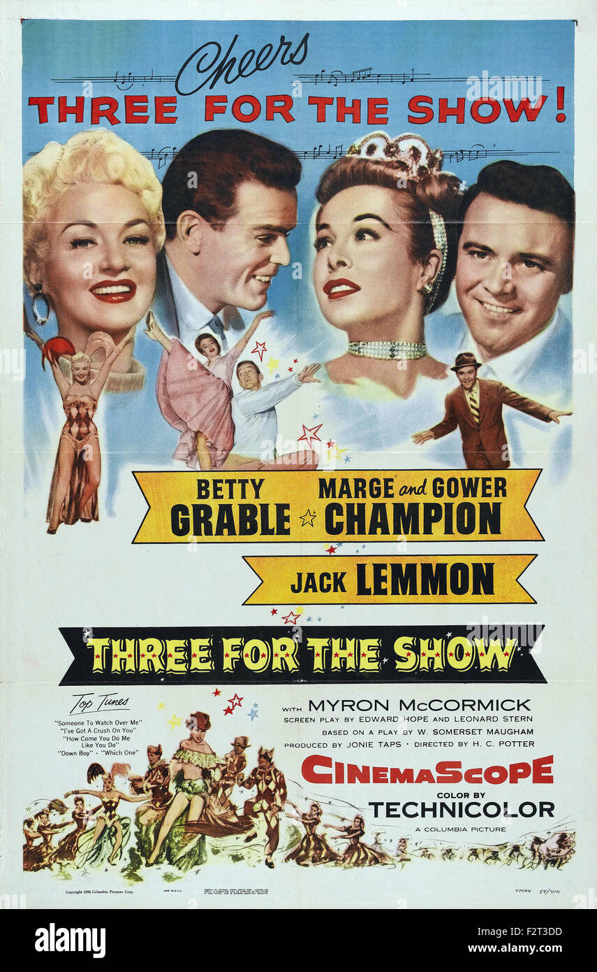 Three for the Show - Movie Poster Stock Photo - Alamy