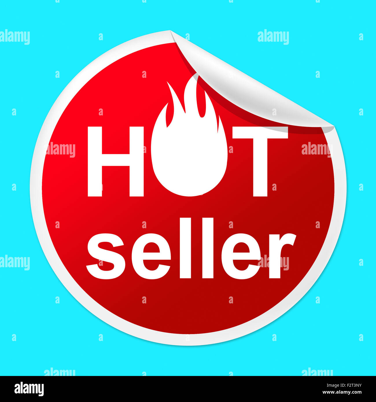 Hot Seller Sticker Showing Number One And Retail Stock Photo - Alamy