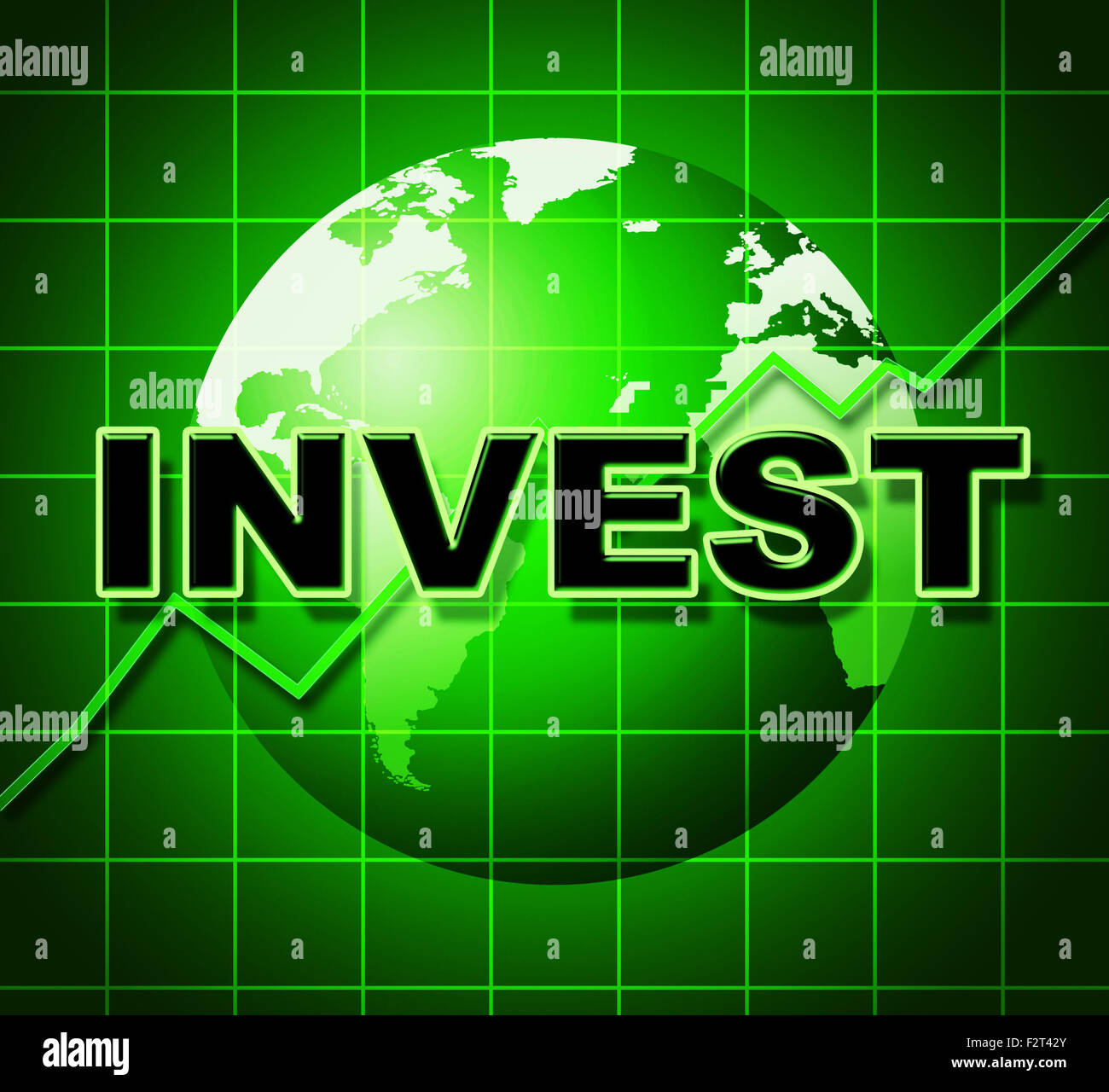 Invest Graph Representing Return On Investment And Graph Stock Photo ...