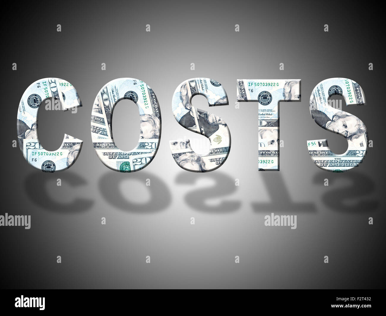 Costs Dollars Showing United States And Outlay Stock Photo - Alamy
