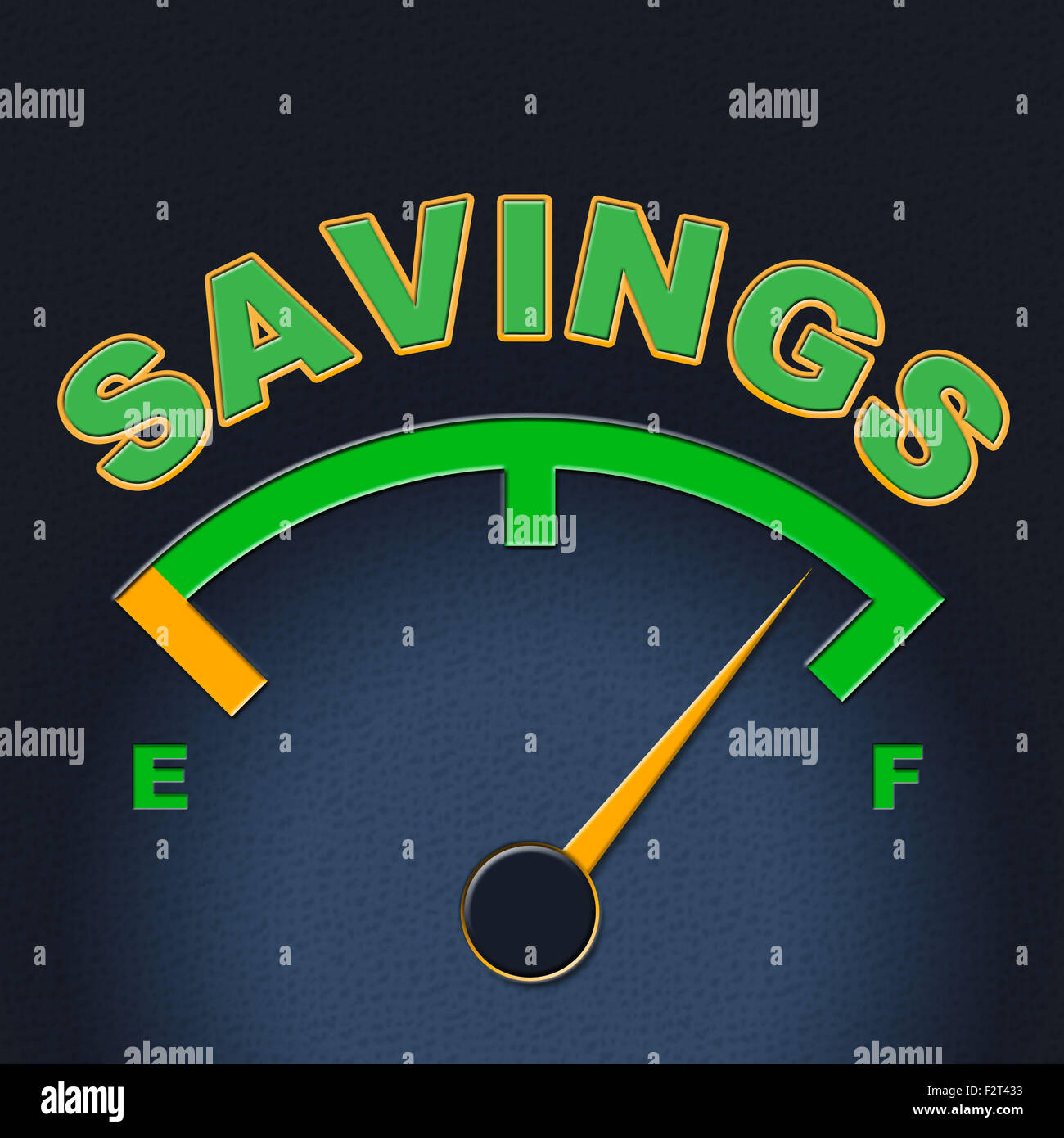 Savings Gauge Showing Scale Meter And Money Stock Photo - Alamy