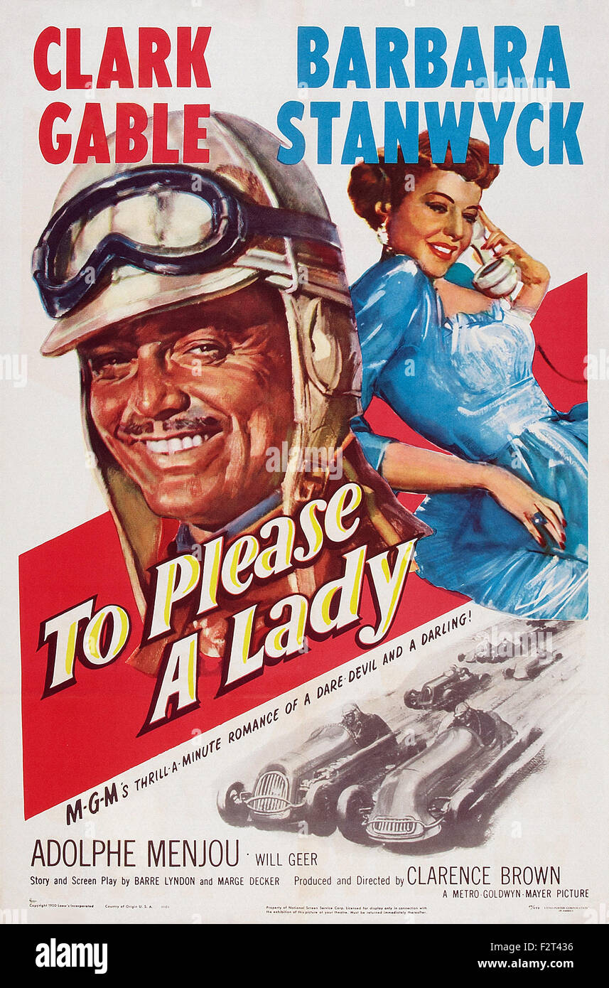 To Please a Lady - Movie Poster Stock Photo - Alamy