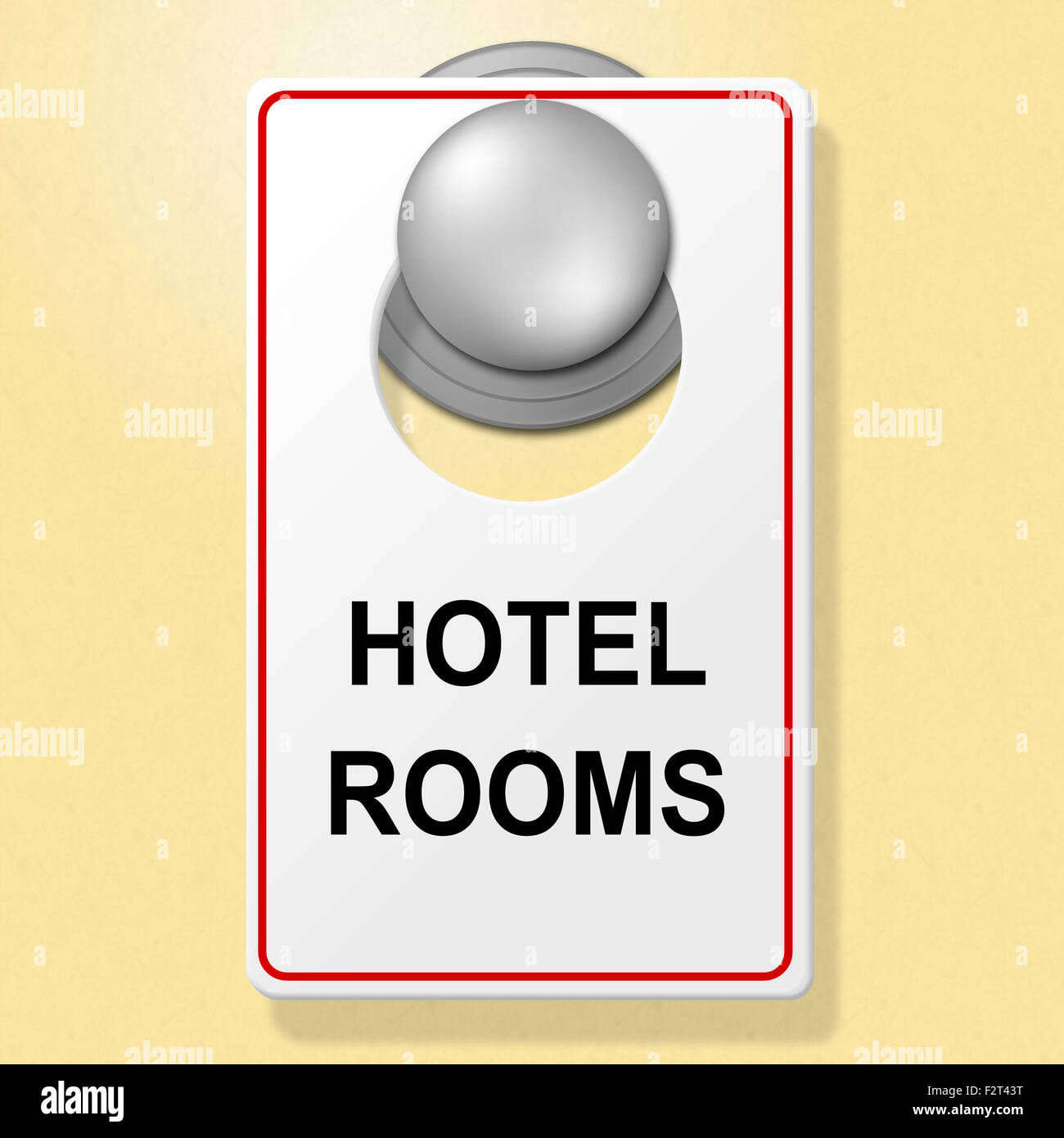Hotel Rooms Sign Representing Place To Stay And Holiday Stock Photo - Alamy