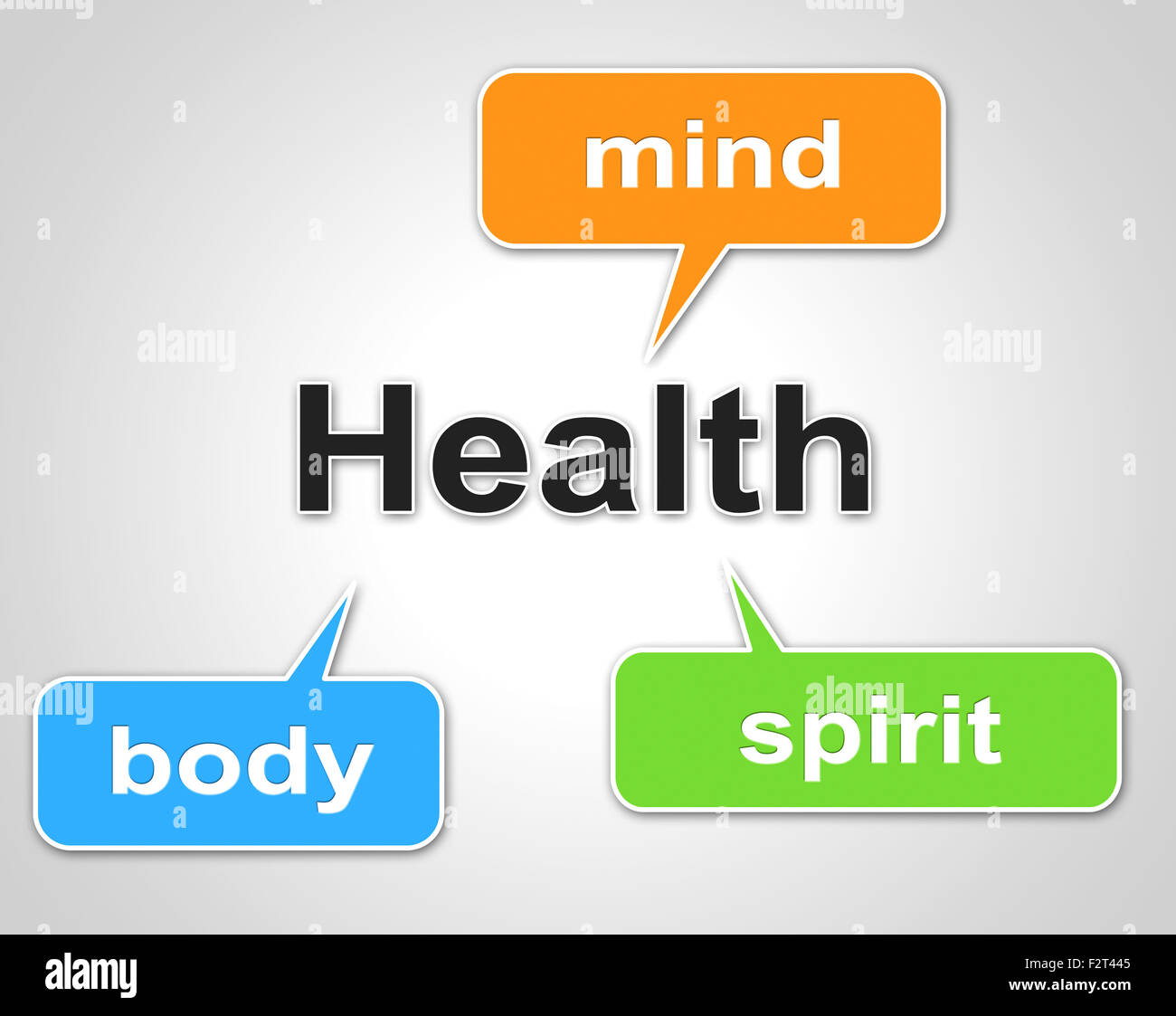 Health Words Showing Hospital Medical And Well Stock Photo - Alamy