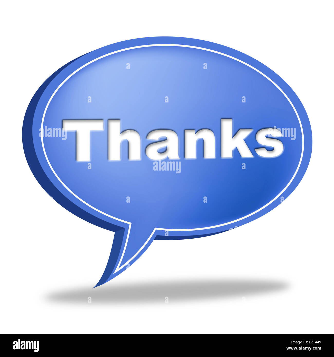 Thanks Speech Bubble Representing Appreciate Message And Gratefulness ...