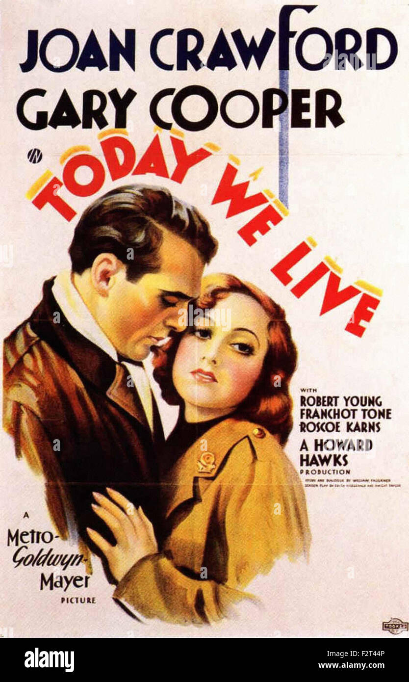 Today We Live - Movie Poster Stock Photo - Alamy