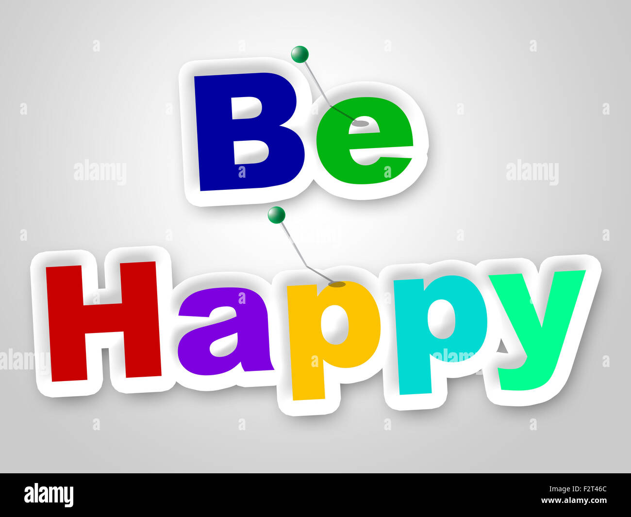 Be Happy Sign Showing Display Placard And Advertisement Stock Photo - Alamy
