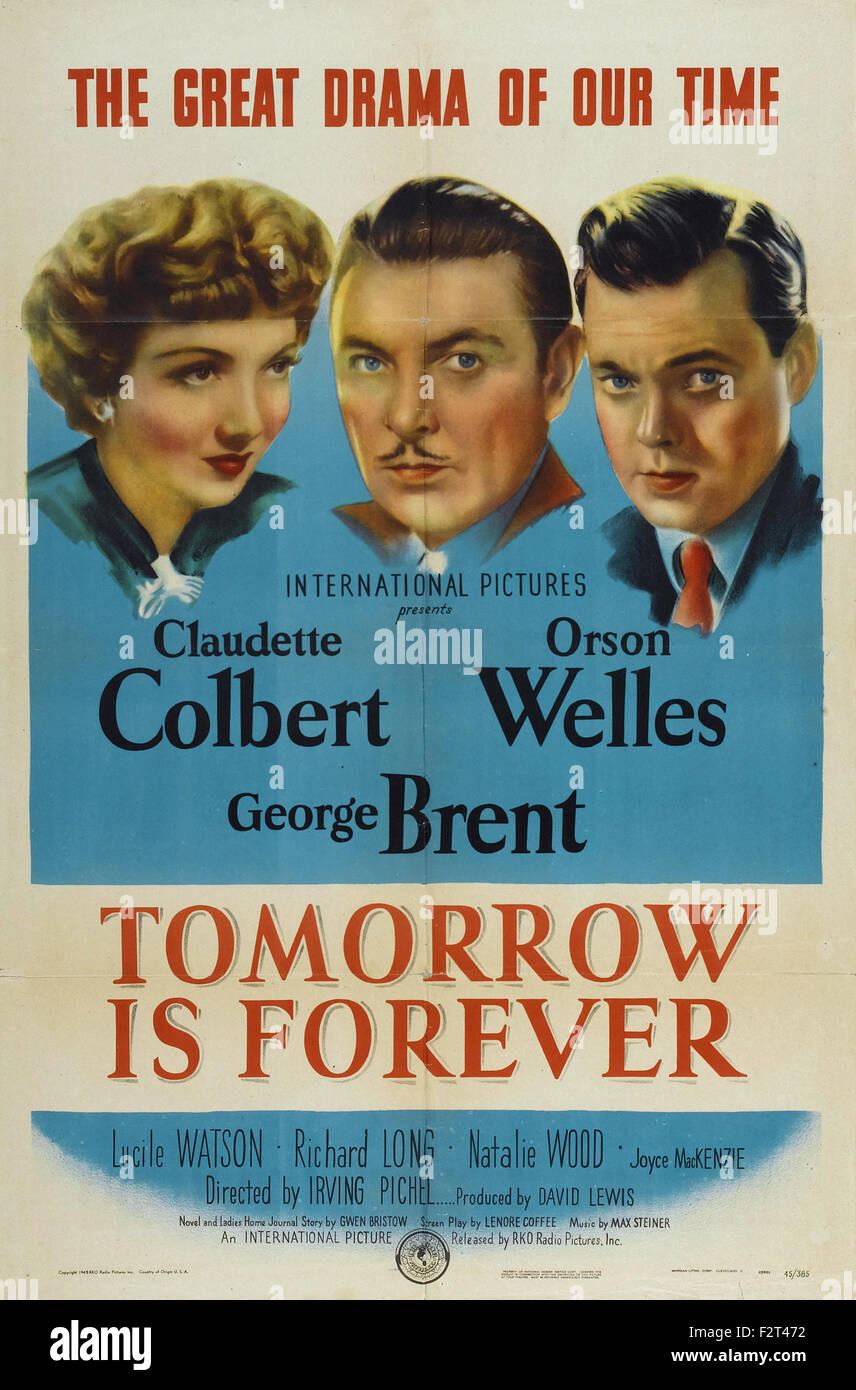 Tomorrow is Forever - Movie Poster Stock Photo - Alamy