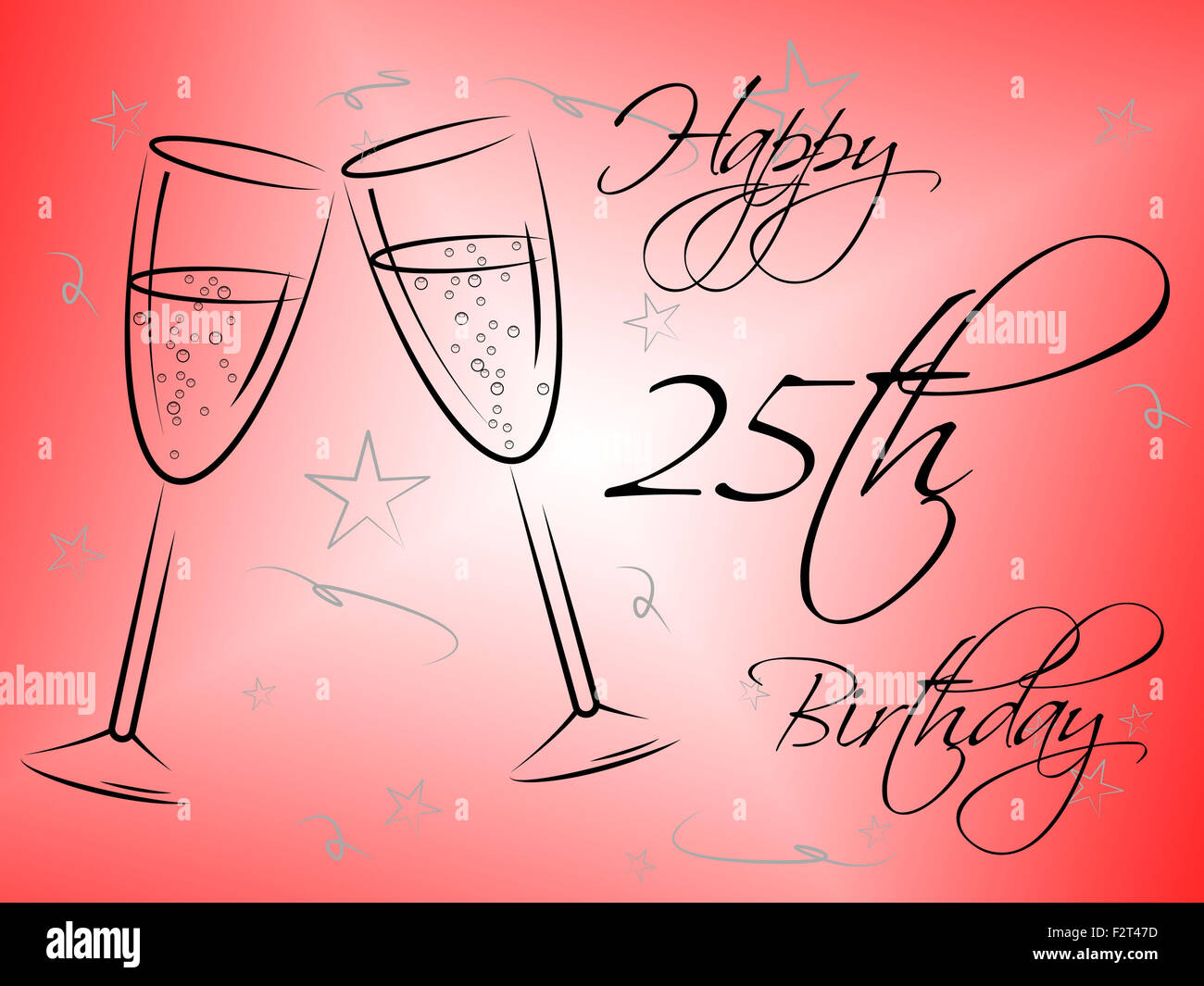 Happy Twenty Fifth Meaning Birthday Party And Congratulations Stock ...