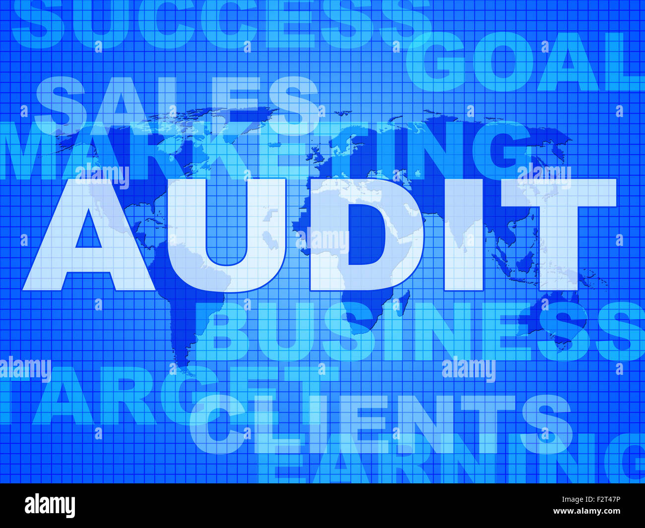 Audit Words Showing Auditing Auditor And Inspect Stock Photo - Alamy