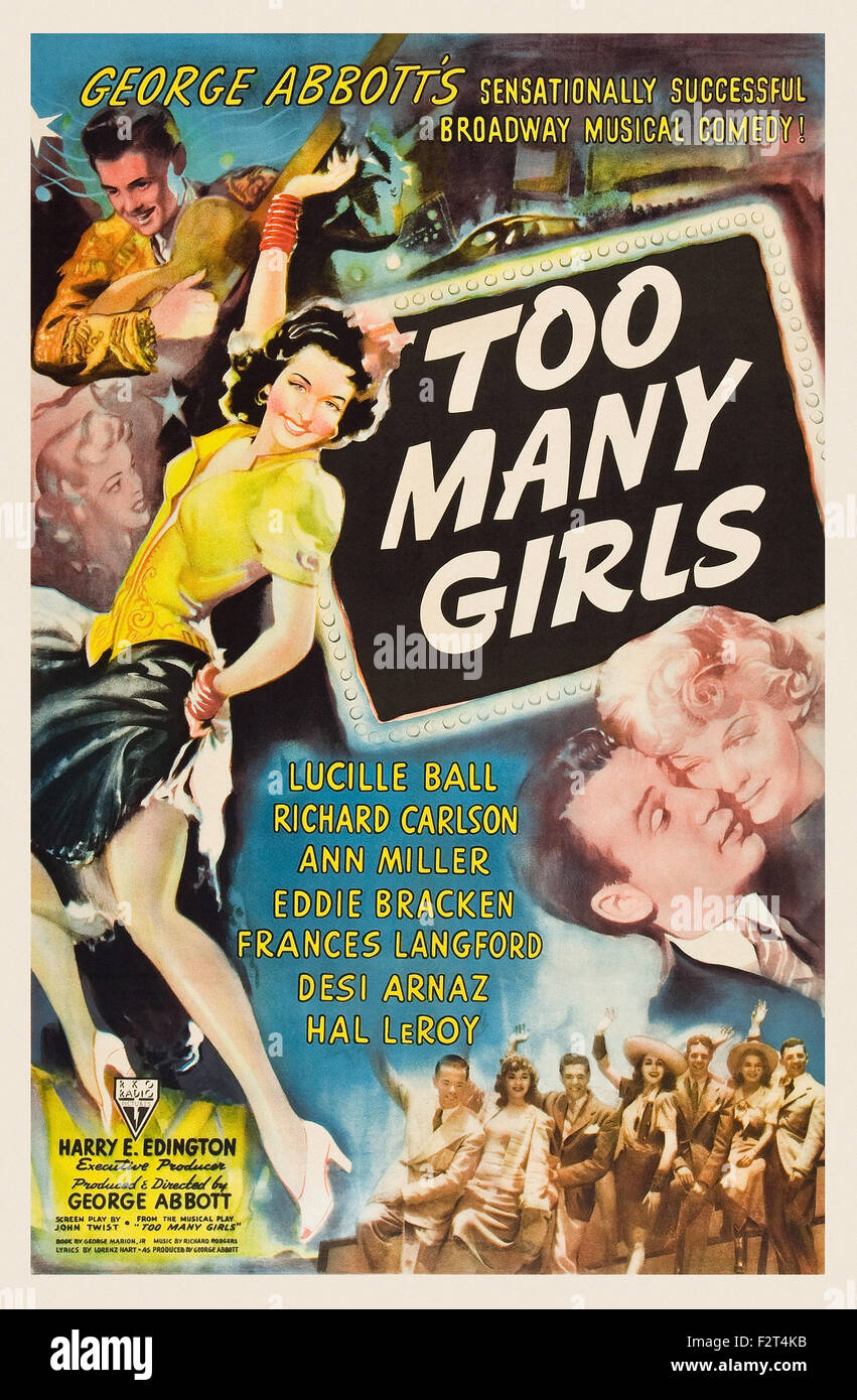 Too Many Girls (1940) - Movie Poster Stock Photo - Alamy