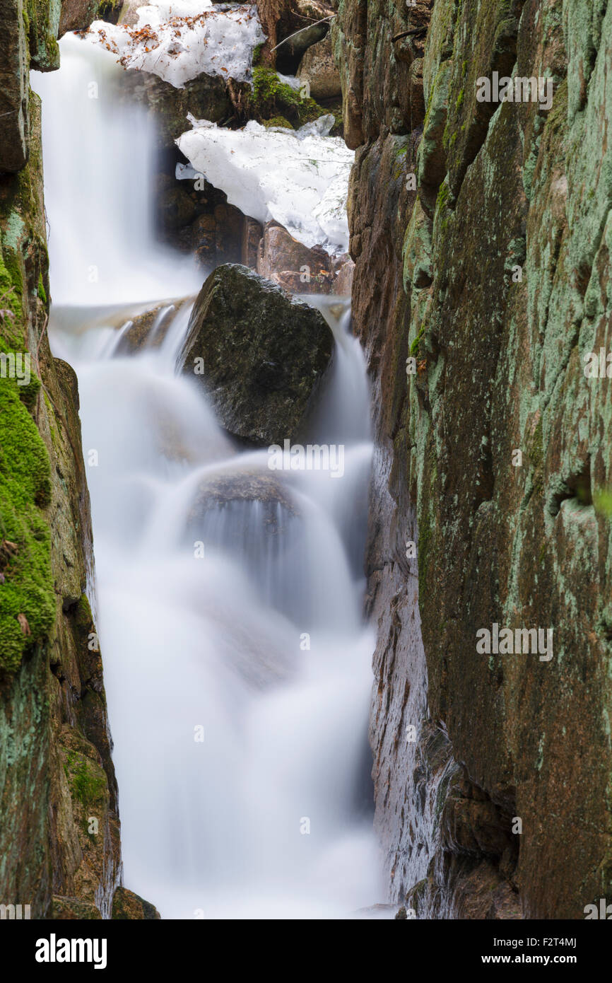 Small gorge along Cascade Brook in the Flume Gorge Scenic Area in ...