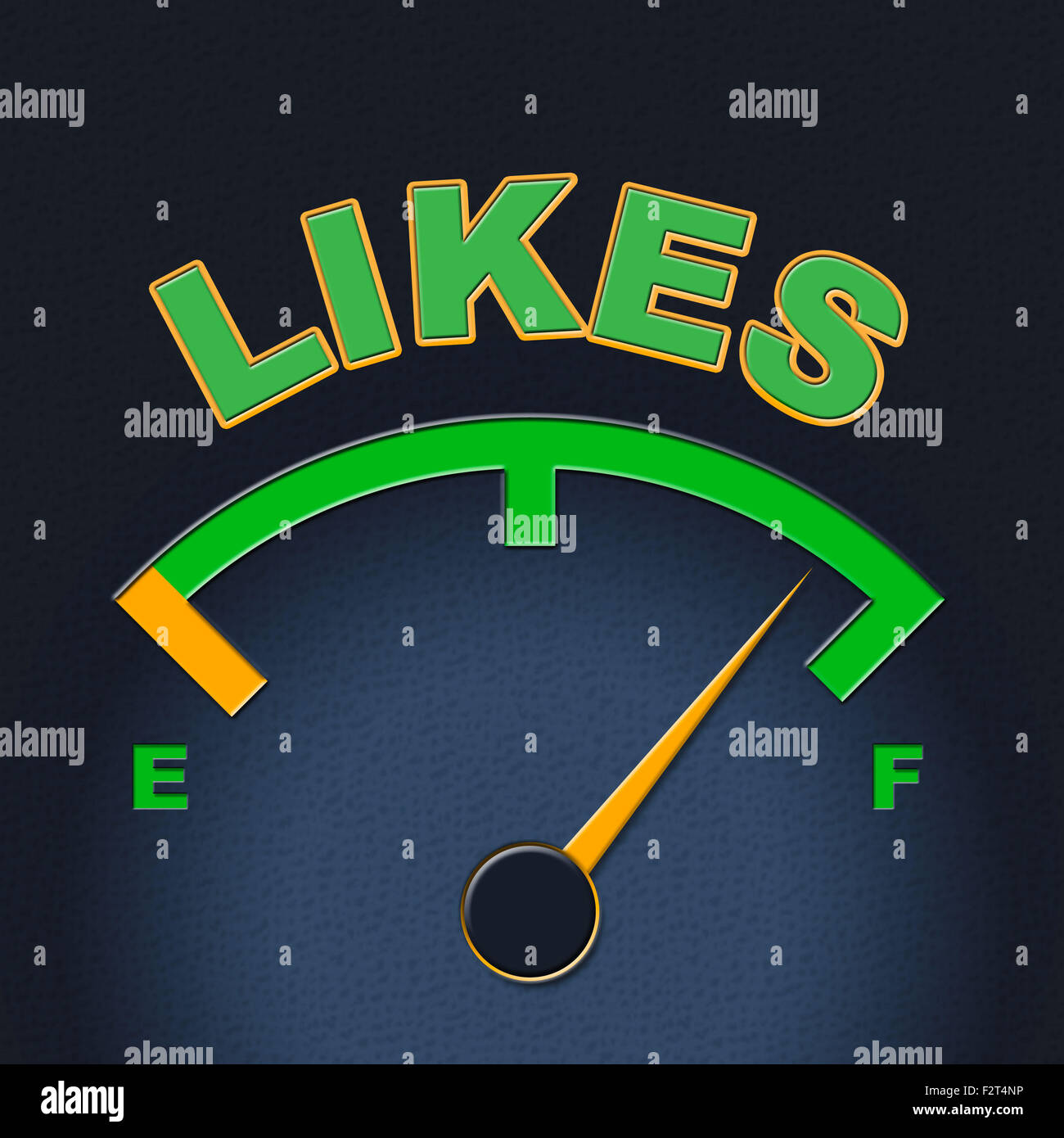 Likes Gauge Indicating Social Media And Dial Stock Photo - Alamy