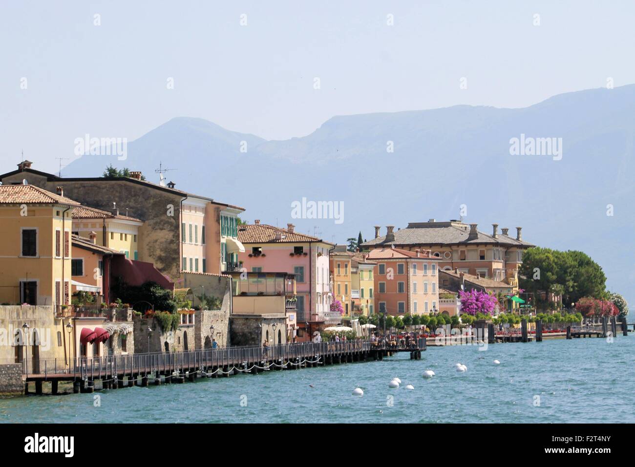 view of Gargnano on Garda lake in Italy Stock Photo - Alamy